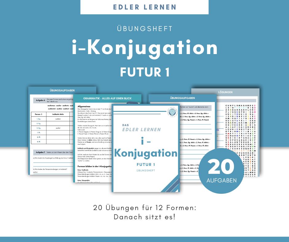 Übungsheft i-Konjugation FUTUR 1 | Latein Aufgaben | EDLER LERNEN ...